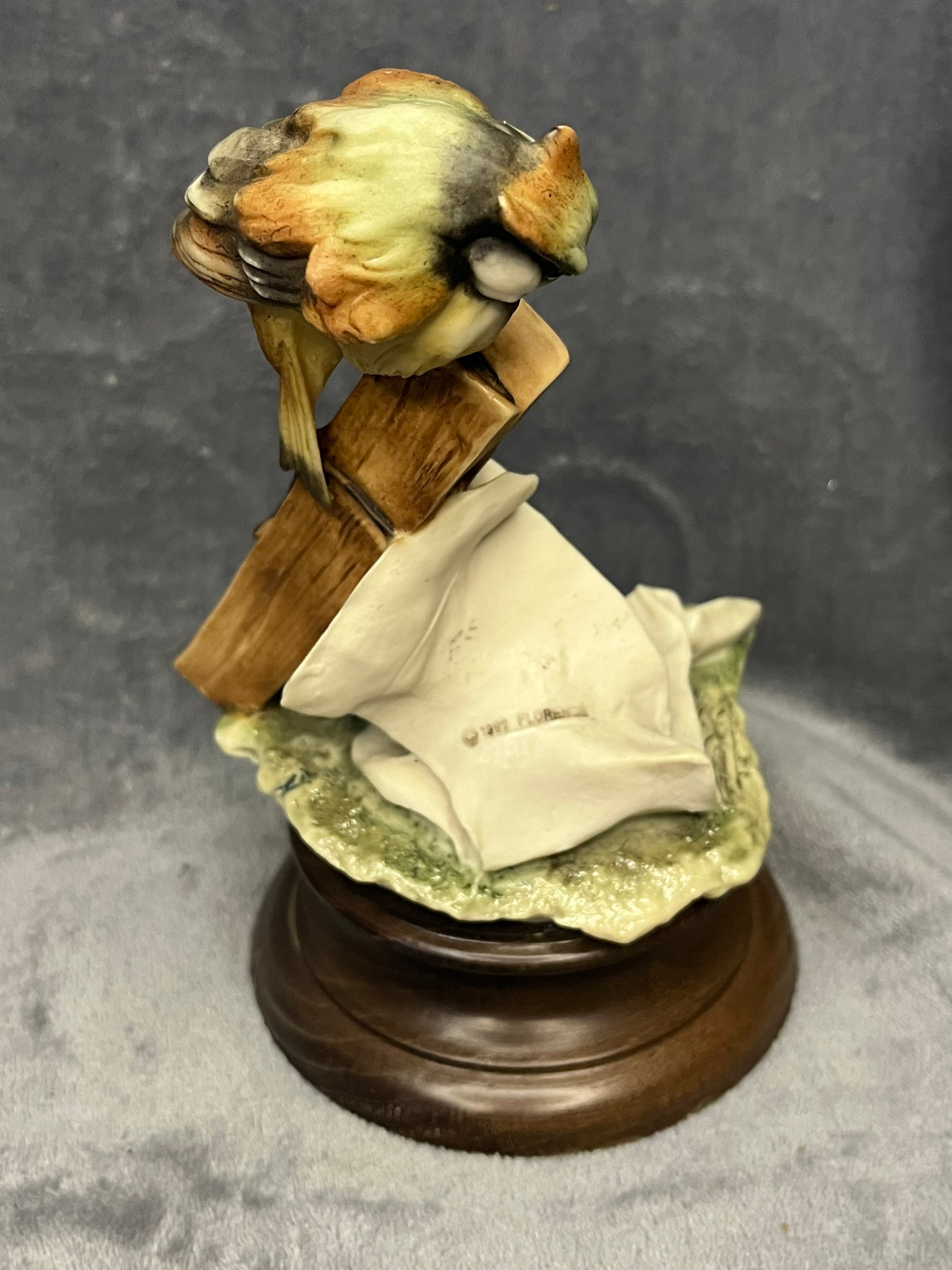 Vintage Rare Florence Capodimonte Bird on Clothespin Figurine -1982 or ...