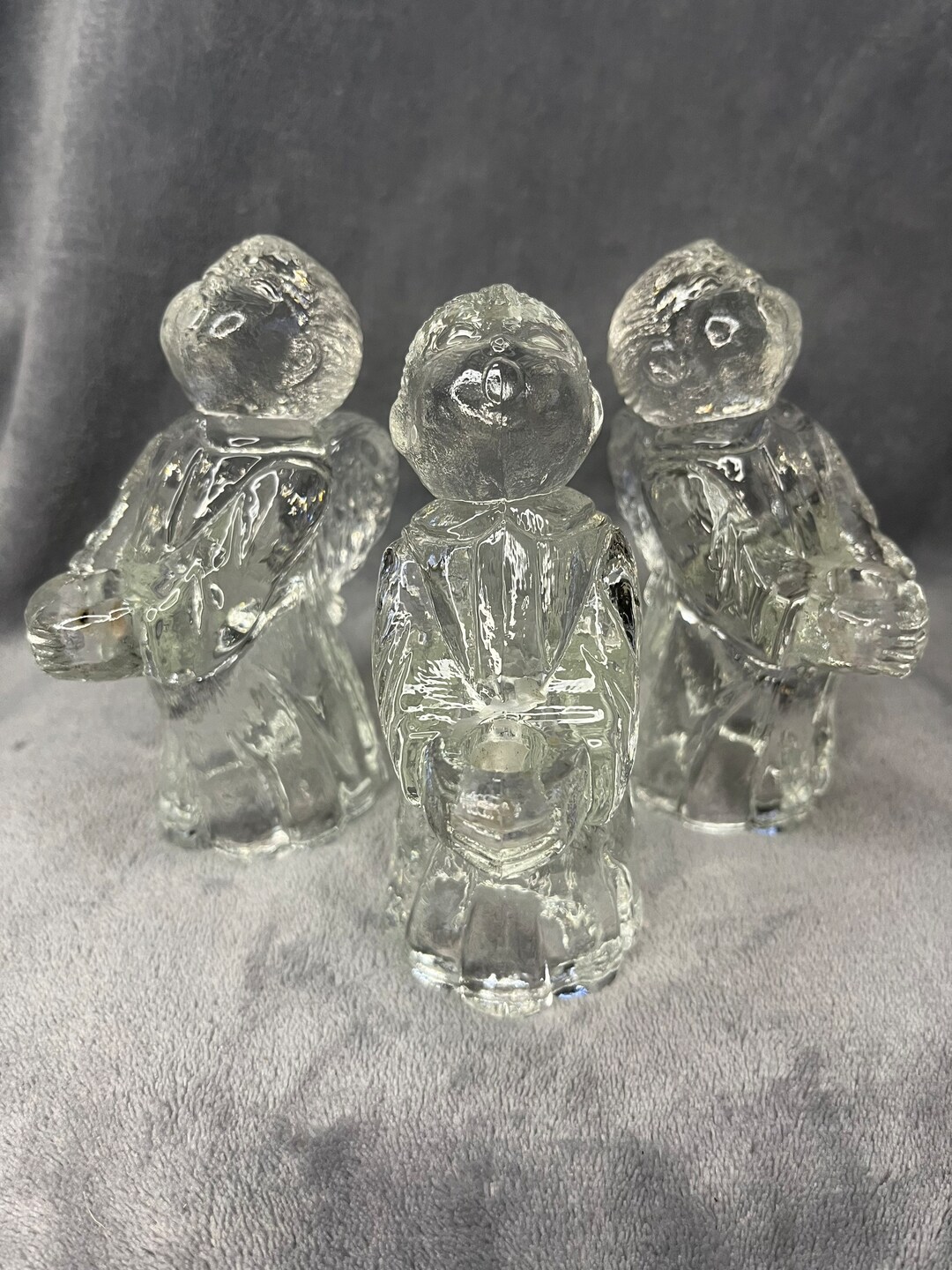 Vintage Angel Figurine Mikasa Crystal Angel Small Candle Holder-each ...