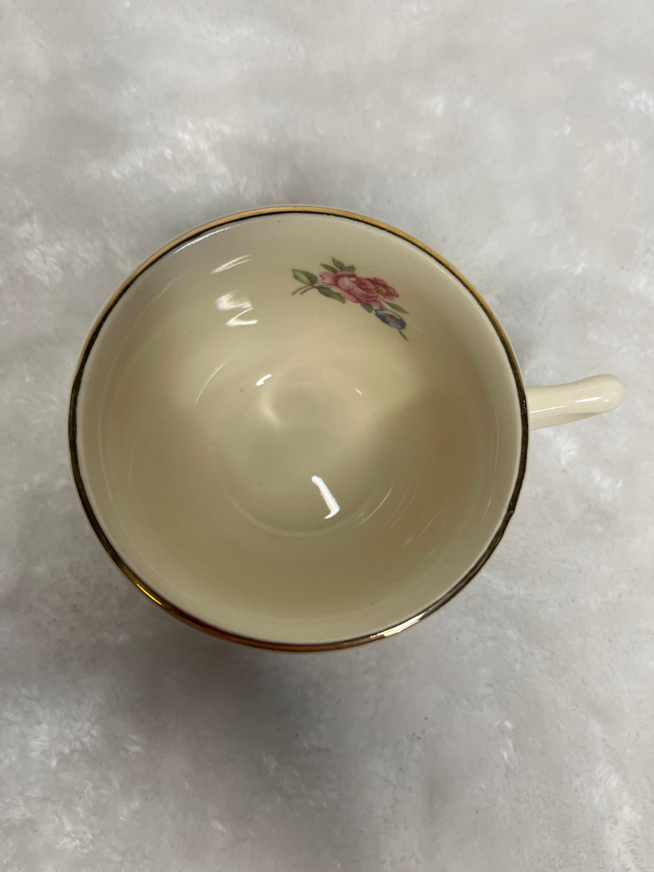 Vintage Tea Rose USA Multicolor Rose Tea Cup Floral Gold Trim - Etsy