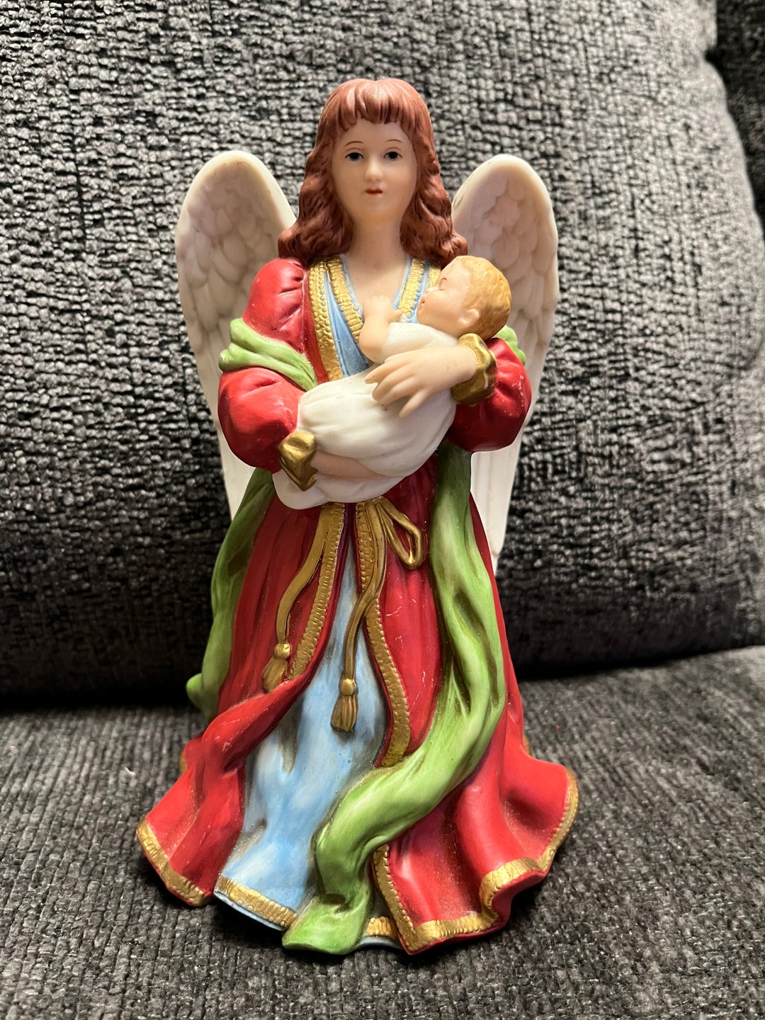 Vintage Homco Angel Holding a Baby Figurine - Etsy