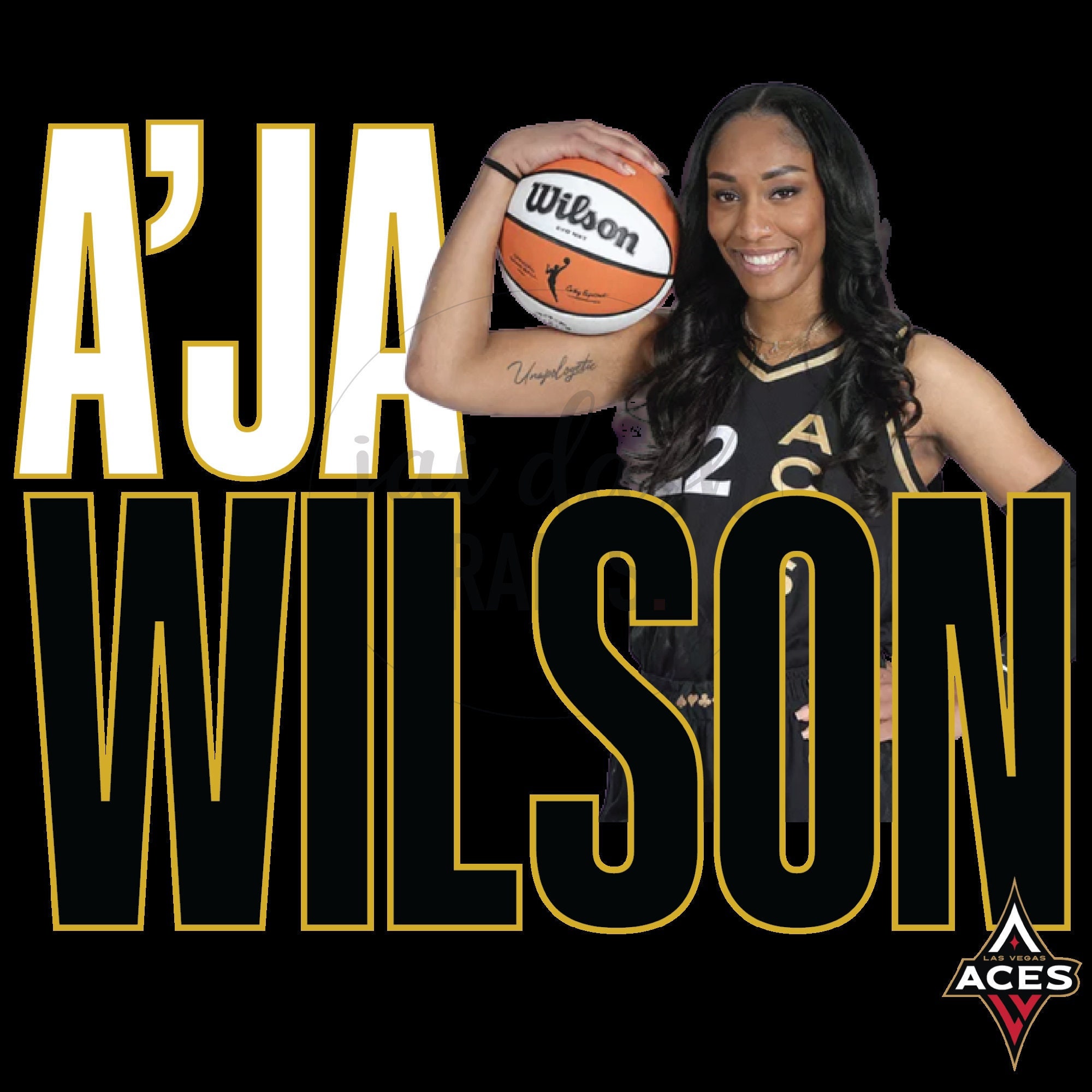 AJA Wilson Photo PNG, JPG Format - Etsy