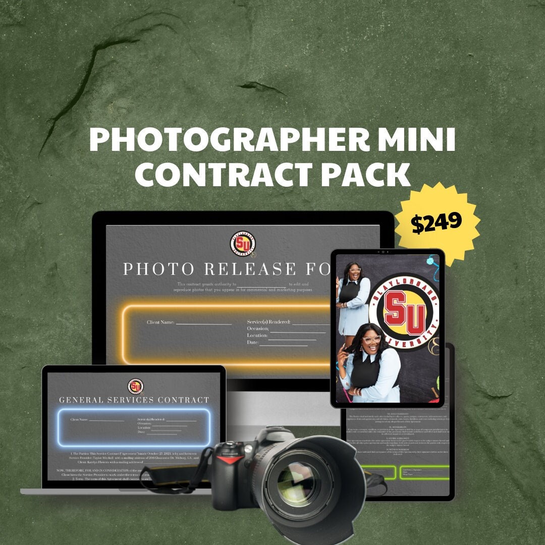 Photographer Mini Contract Pack - Etsy