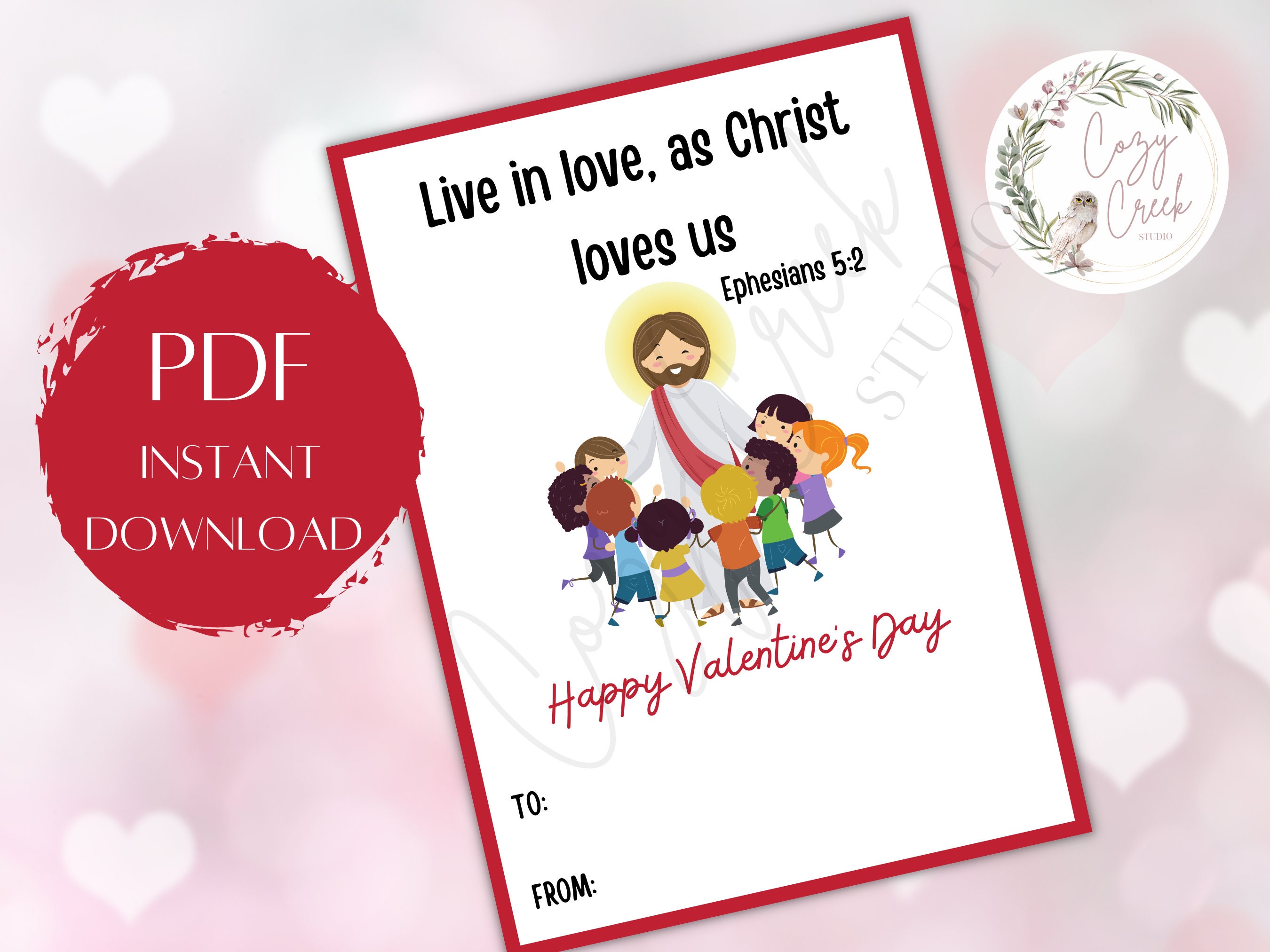 Printable, Scripture Kids Valentine's Day Cards | Religious Classroom ...