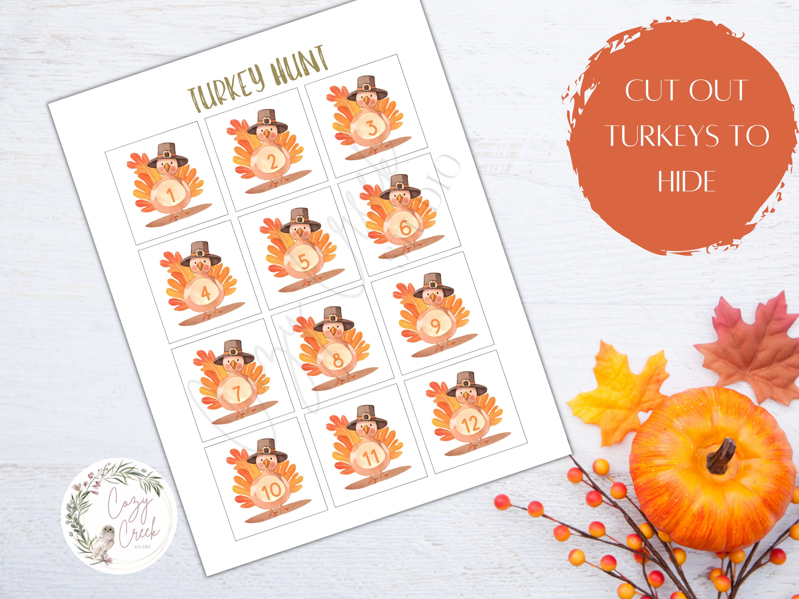 Printable Thanksgiving Game | Turkey Hunt Game | Holiday Fun | Family ...