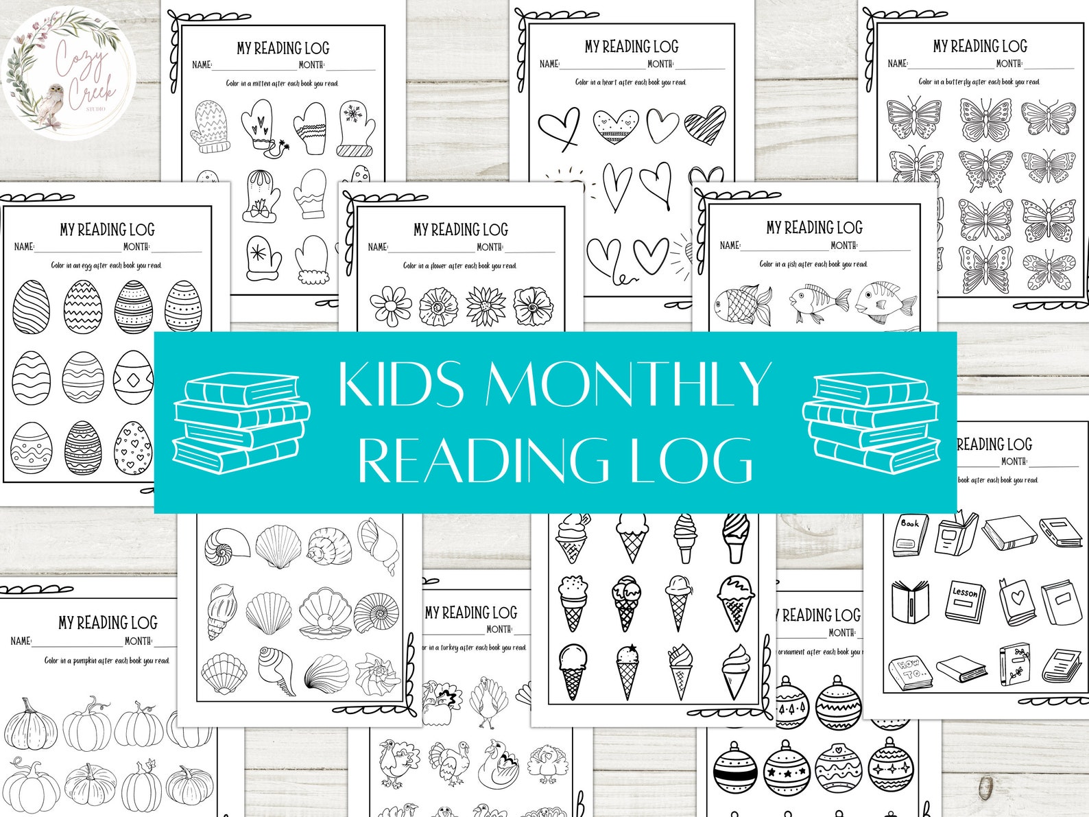 Printable Kids Reading Log Coloring Pages Monthly School Reading ...