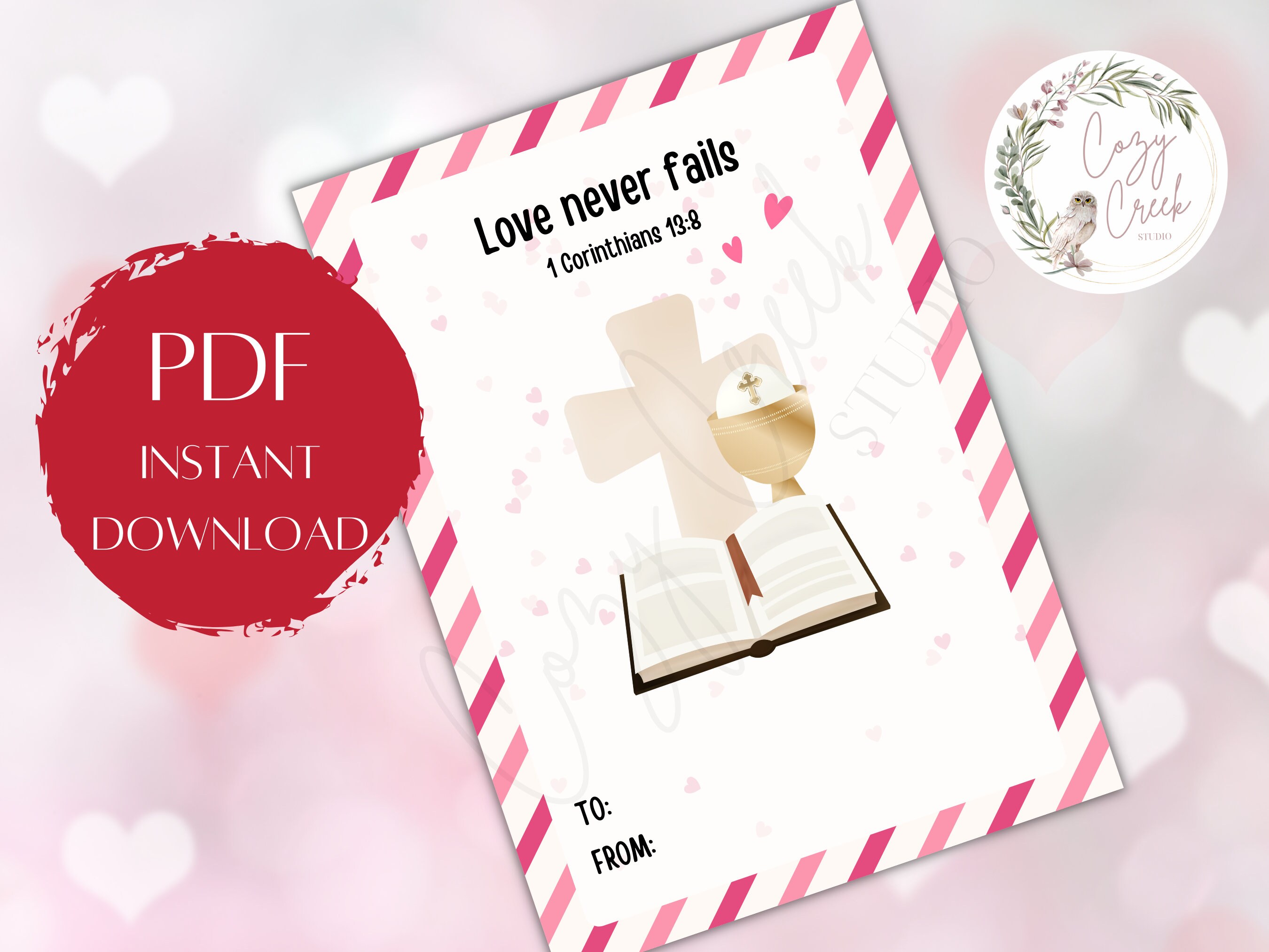 Printable, Scripture Kids Valentine's Day Cards | Religious Classroom ...