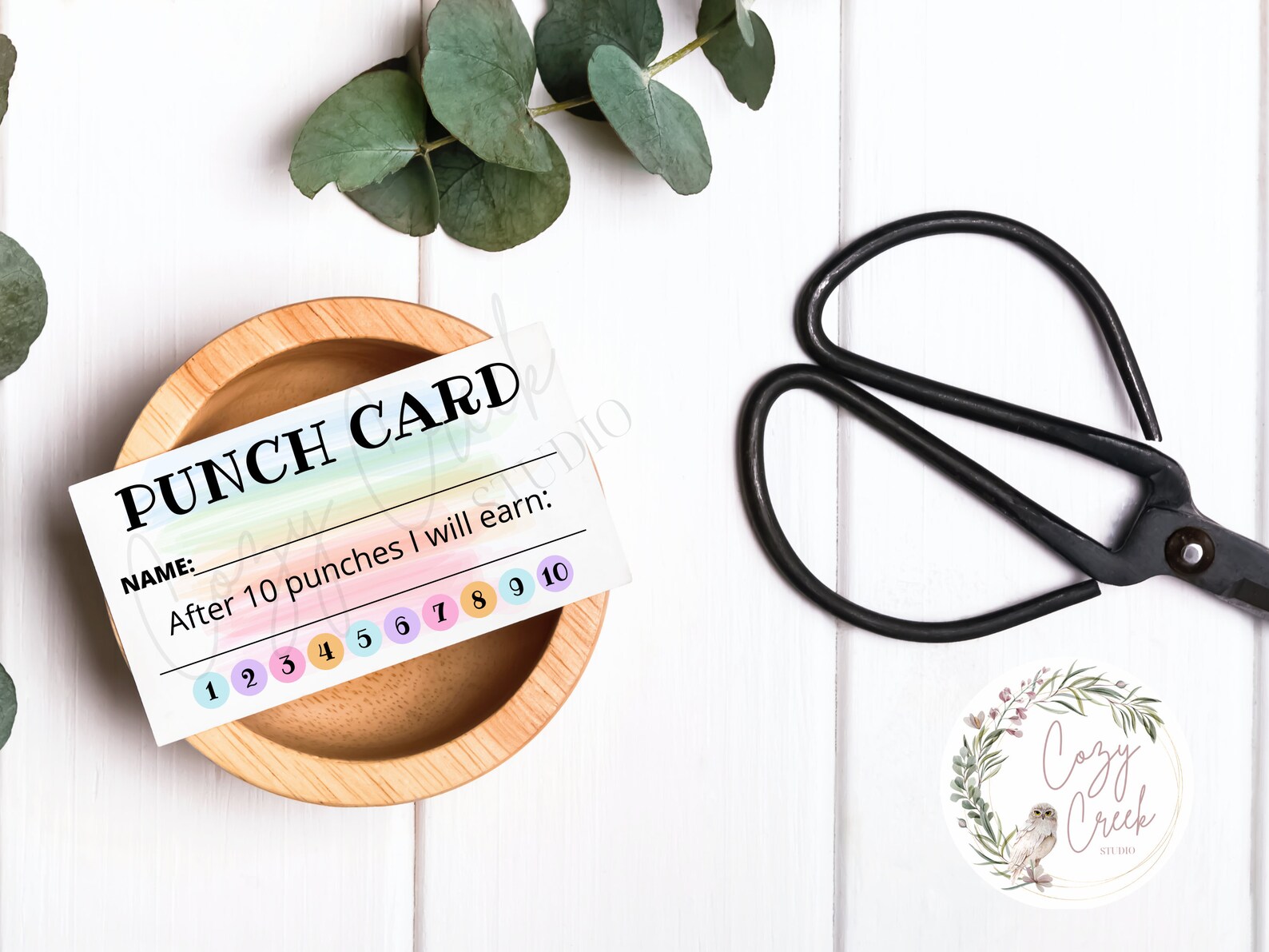 Punch Cards for Classroom Printable Bright Boho Rainbow Behavior ...