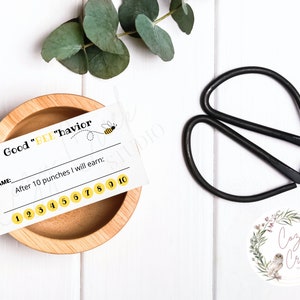 Printable Good Bee-havior Punch Card | Classroom Behavior Reward Card ...