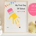 Printable Kids Handprint Back to School Art First Day of School ...