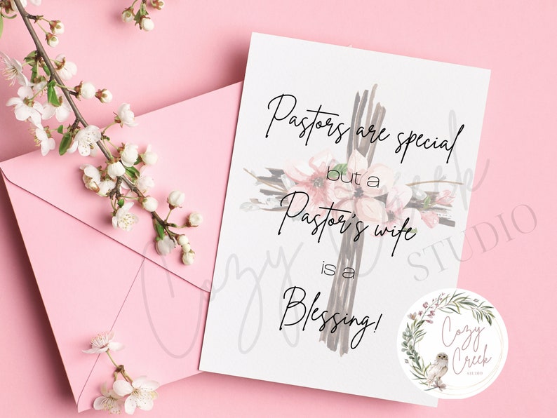 Printable Pastor's Wife is A Blessing Card | Appreciation Card | Gift ...