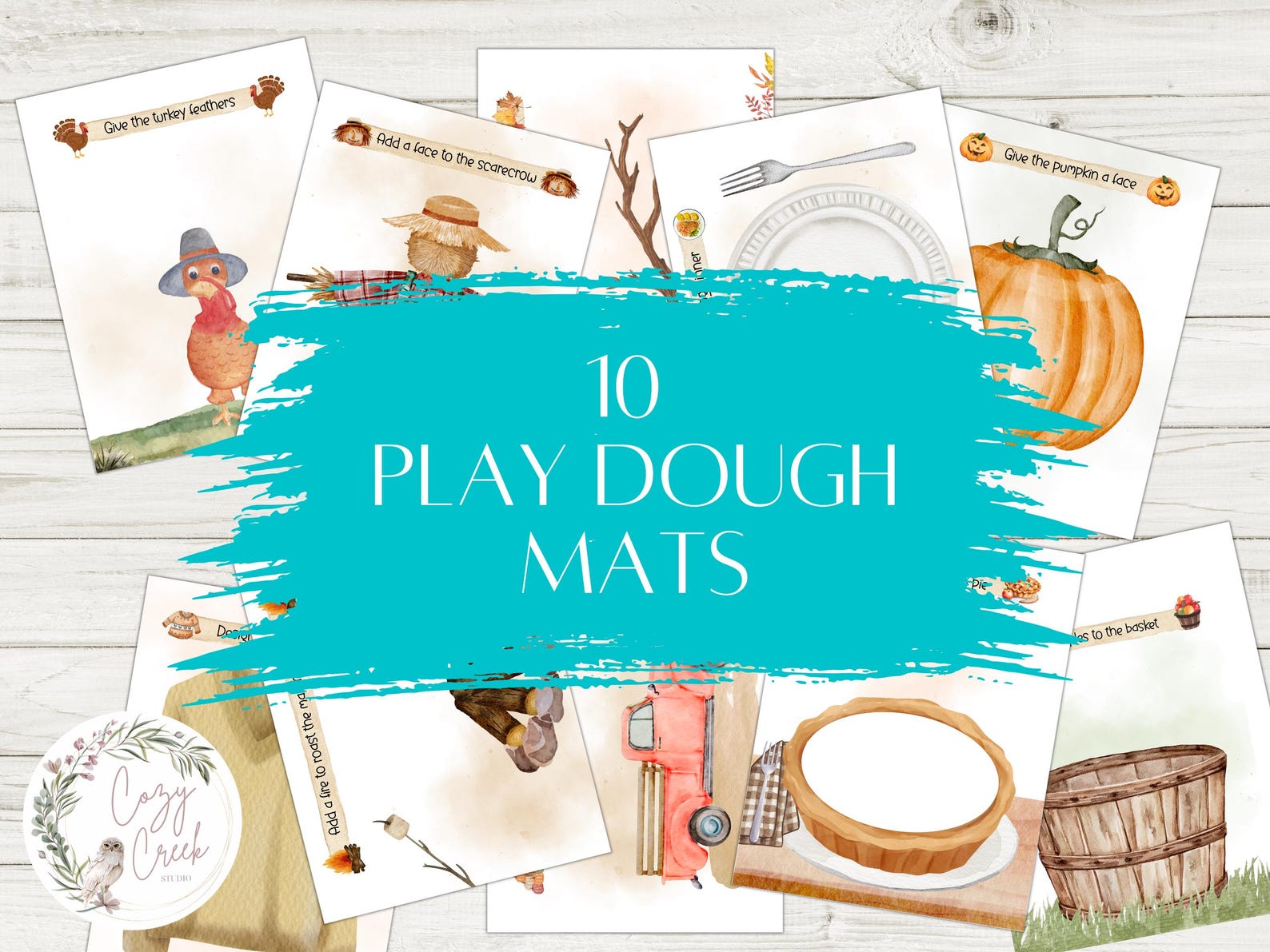 Printable Fall Play Dough Mats-10pages | Autumn Activities for Kids ...