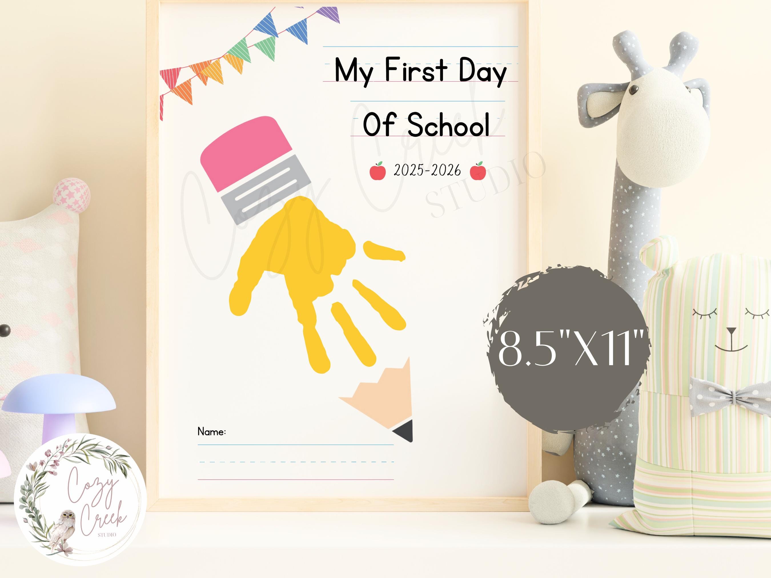 Printable Kids Handprint Back to School Art | First Day of School ...
