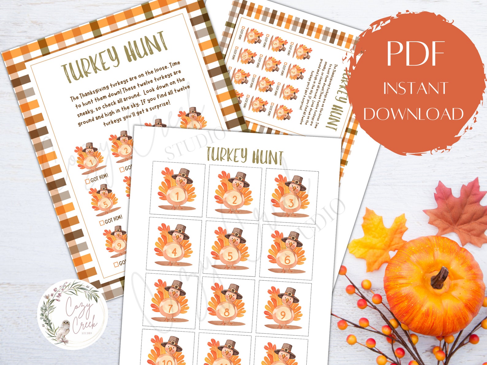 Printable Thanksgiving Game | Turkey Hunt Game | Holiday Fun | Family ...