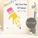 Printable Kids Handprint Back to School Art First Day of School ...