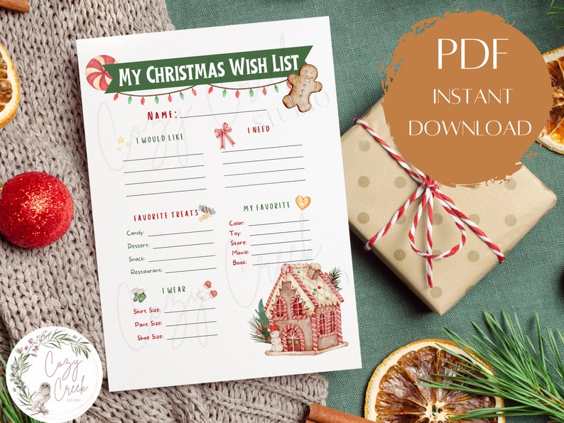 Kids Christmas Wish List | Holiday Gift List | Christmas Gift List ...