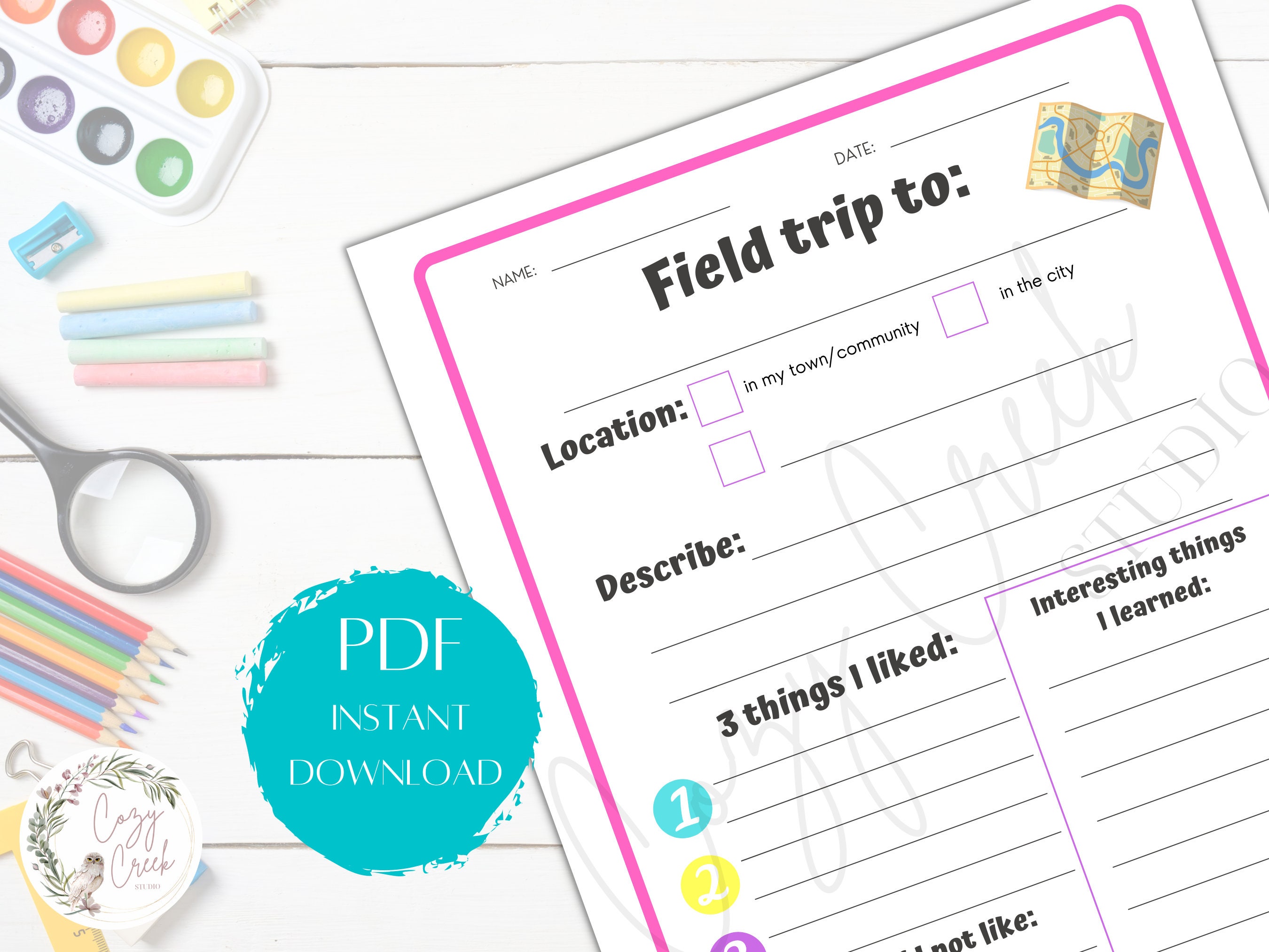 Kids Field Trip Worksheet | Printable Field Trip Question Worksheet ...