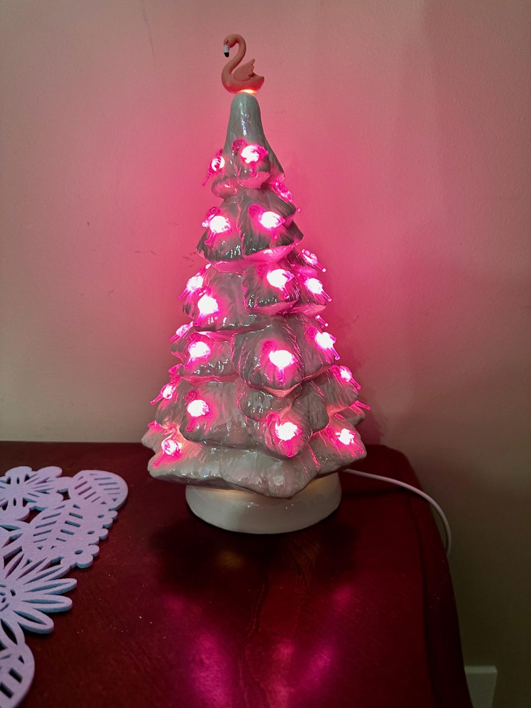 Carol's "pink Flamingo" Ceramic Tree - Etsy