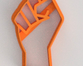 Raised Fist Cutter With Embosser With Handle Black Power Stamp With ...