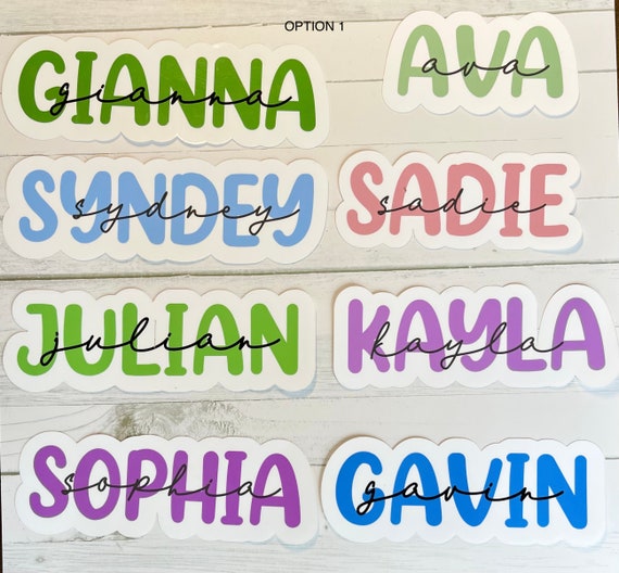 Customized Name Sticker Decal - Etsy