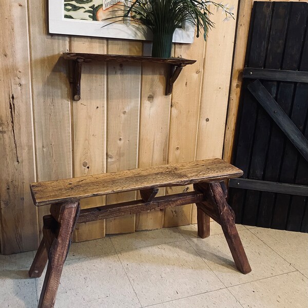 Primitive Bench - Etsy