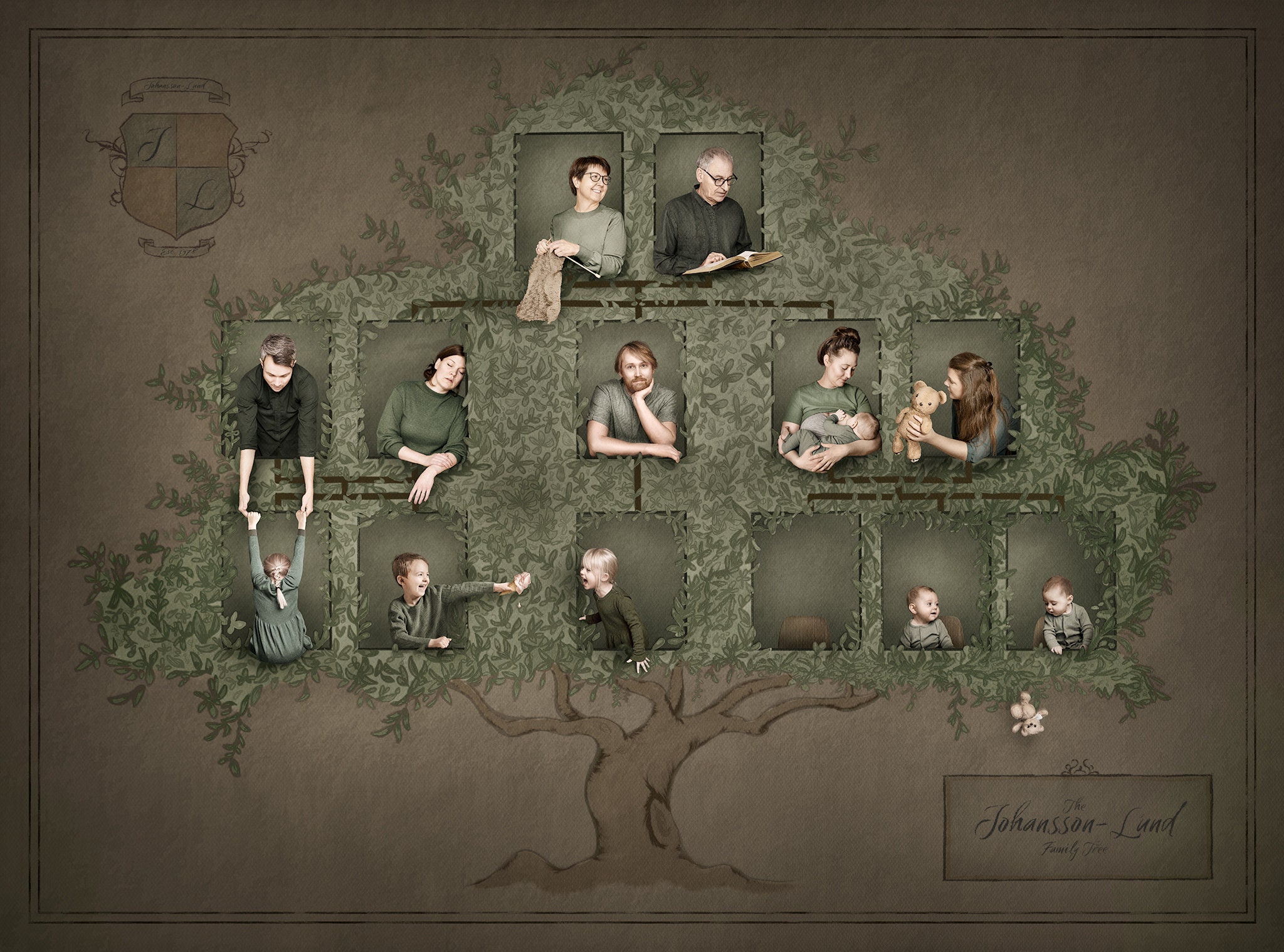 Family Tree Digital Background - Etsy