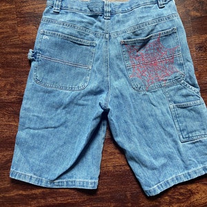 Handpainted Spider and Spiderweb Jorts - Etsy