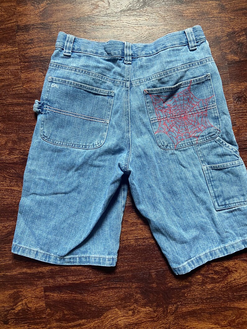 Handpainted Spider and Spiderweb Jorts - Etsy