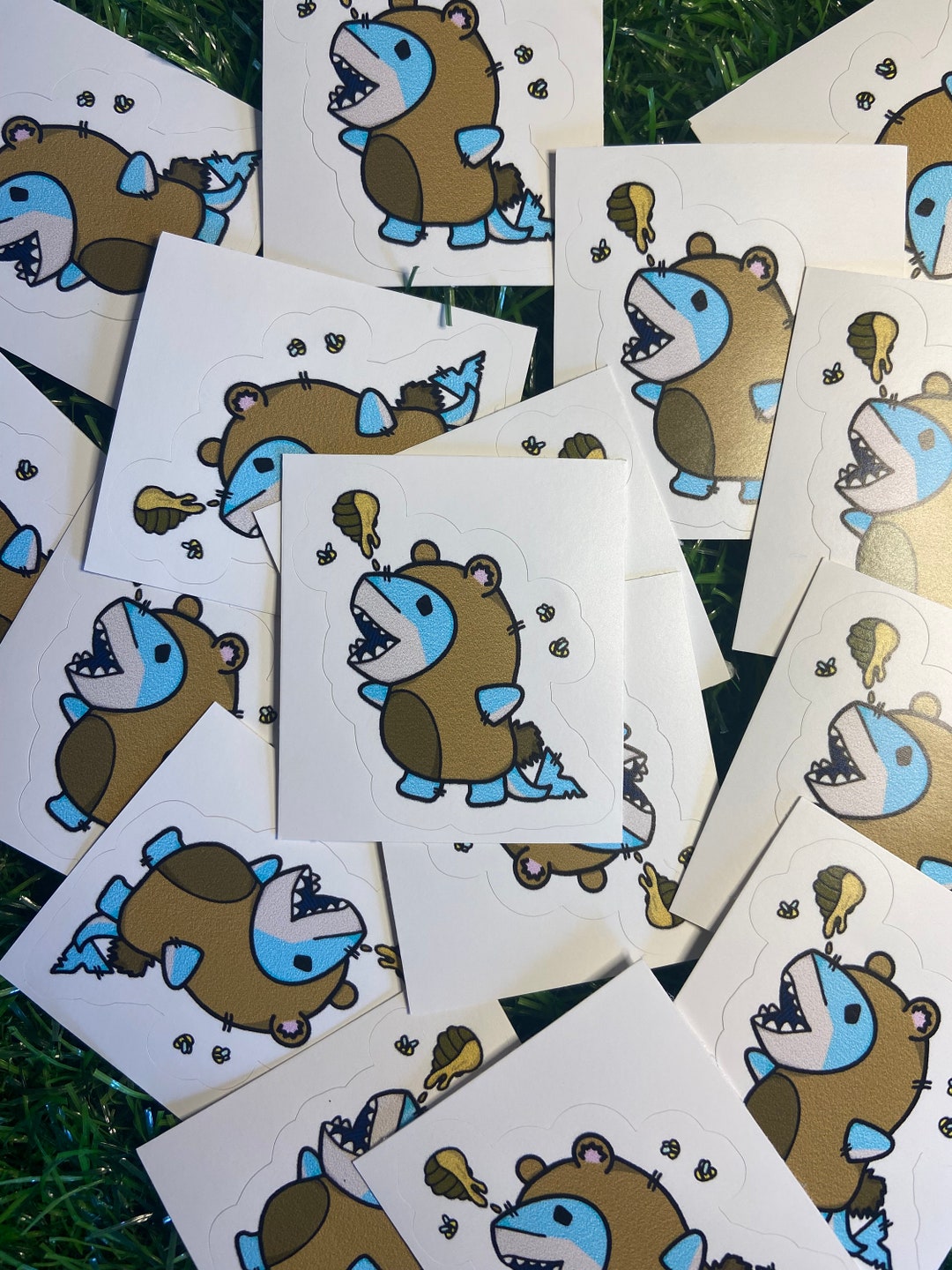 Mini Shark Disguised as a Honey Bear Sticker - Etsy
