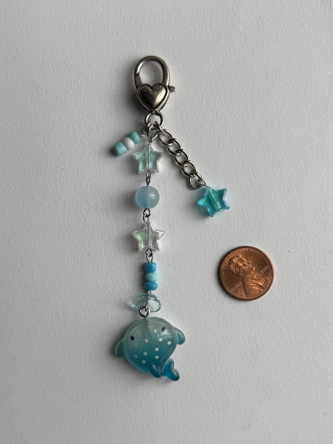 Handmade Whale Shark Beaded Keychain - Etsy