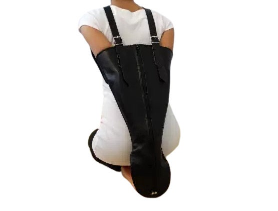 Handmade Genuine White Leather Arm Binders Heavy Duty Bondage BDSM Set Halloween Gifts Gifts for ...