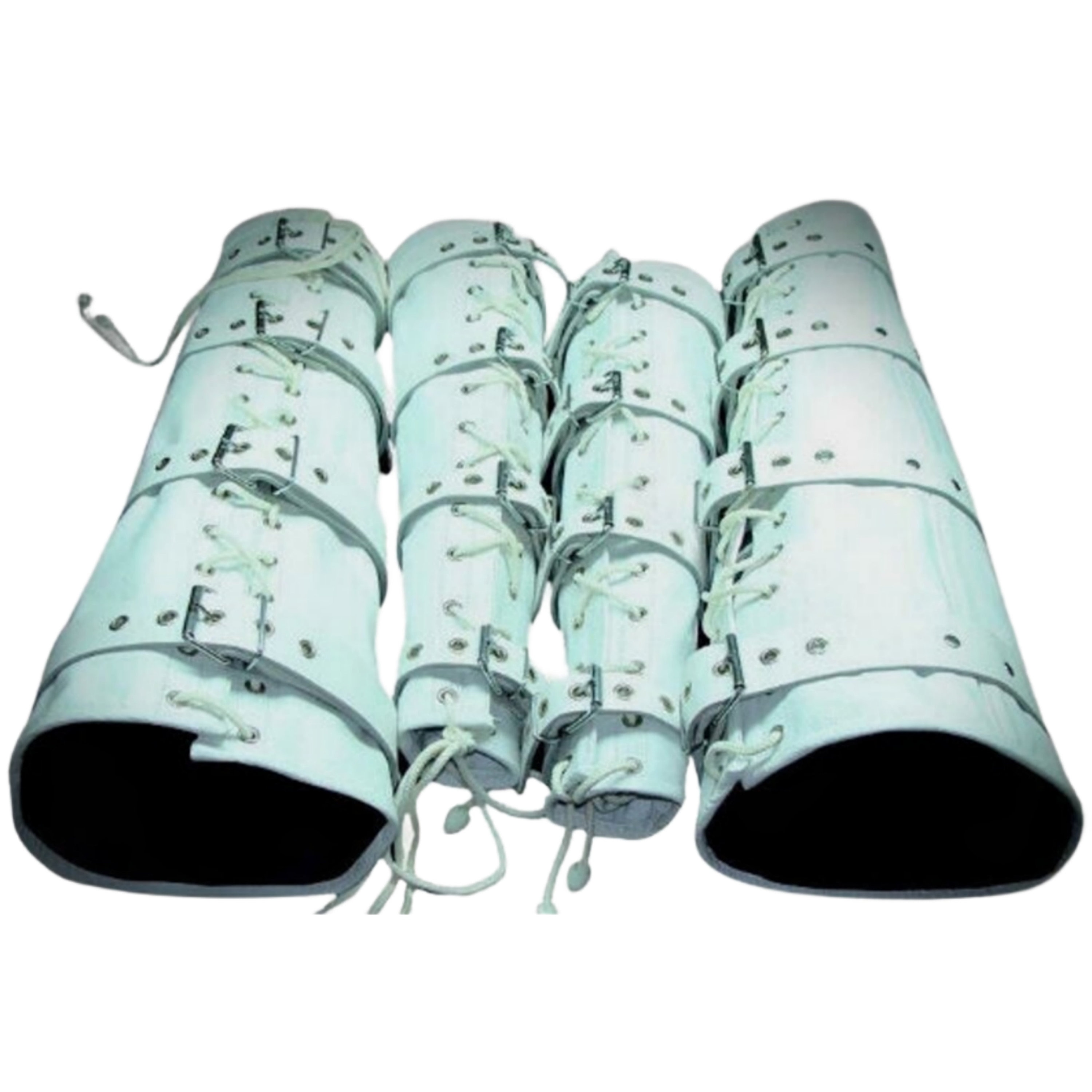 Handmade Genuine White Leather Arm & Leg Binders 4 Piece Heavy Duty ...