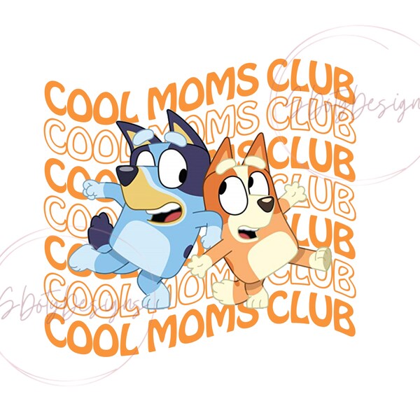 Bluey Cool Mom Club Png Images - Etsy