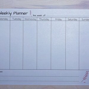 PDF Download Printable Weekly Planner - Etsy