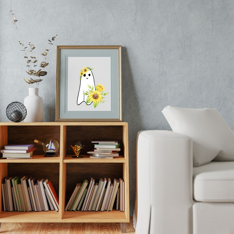 Sunflower Ghost Design PNG File Sublimation Design Digital - Etsy