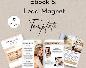 Ebook & Lead Magnet Minimalist Template Editable in Canva Coach ...
