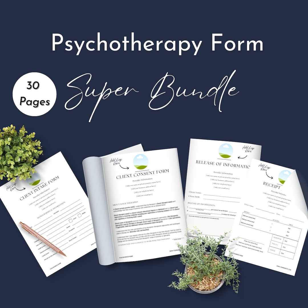 Psychotherapy Forms Template Bundle Includes Client Consent, Client ...