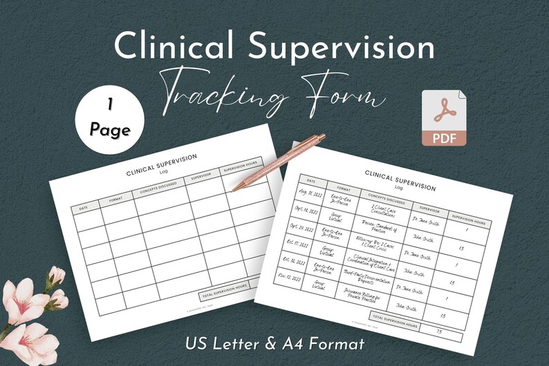 Buy Clinical Supervision Tracking Form for Social Workers Online in ...