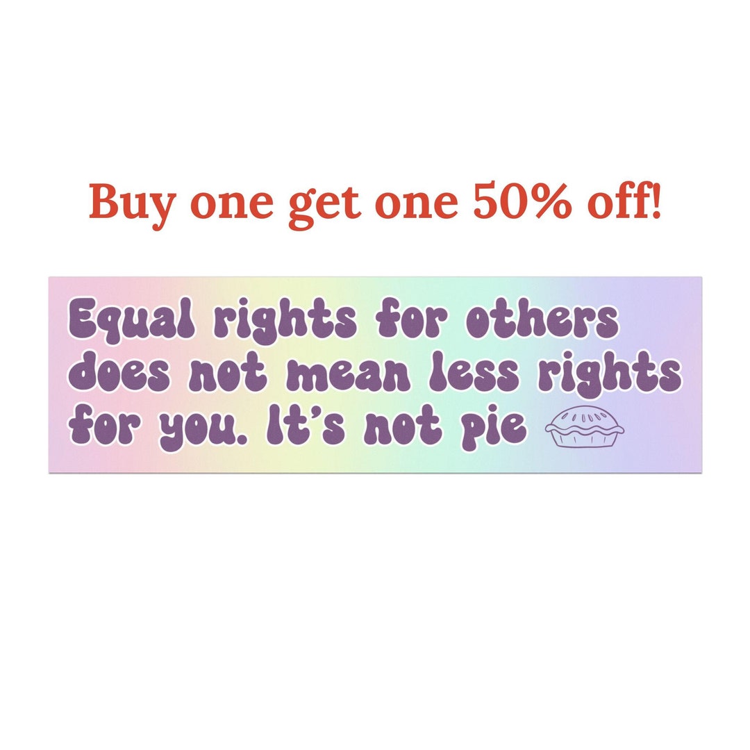 Feminist Bumper Magnet, Equal Rights Bumper Sticker, Leftist Tiktok Car ...