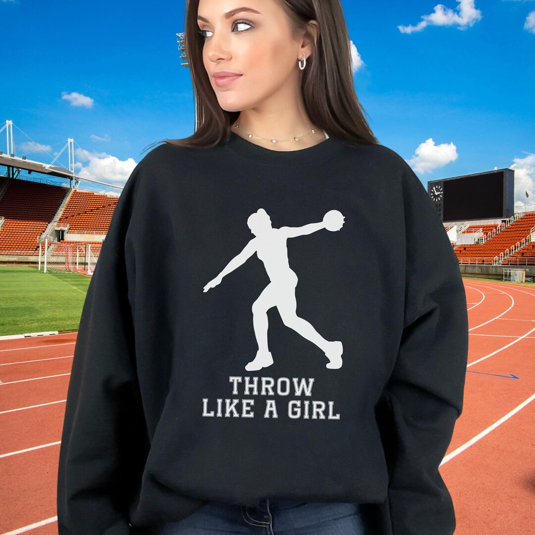 Women's Discus Sweatshirt, Track and Field Shirt for Women, Strong ...