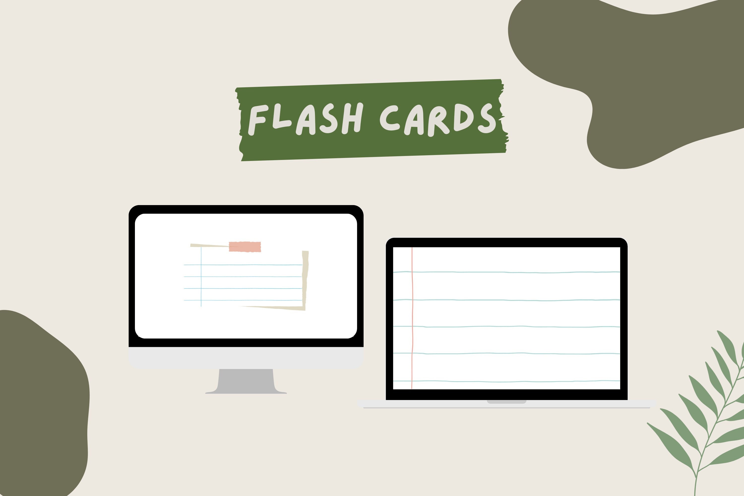 FLASH CARD. Template - Etsy