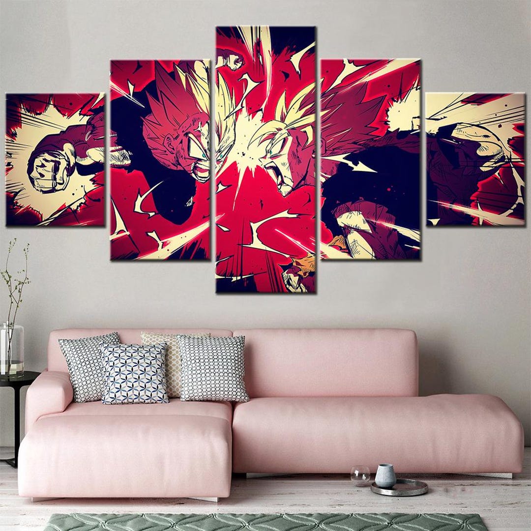 Dragon Ball Z Goku Framed Canvas Wall Art Japanese Anime Print Super ...