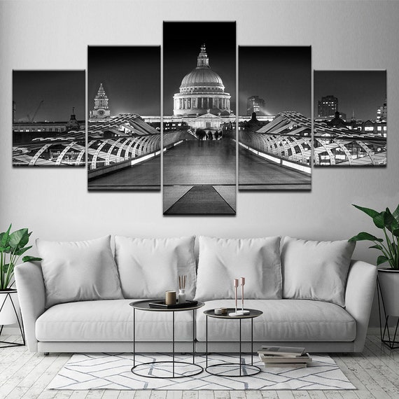St Paul's Cathedral and the Millennium Bridge 5 Piece - Etsy