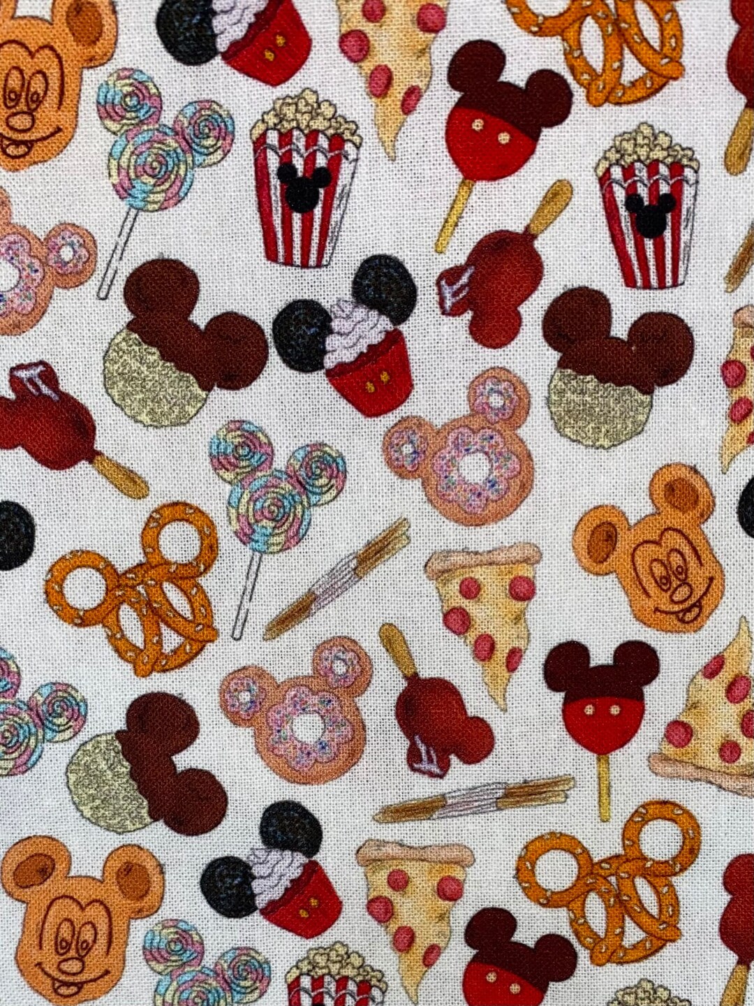 Disney Park Snacks Fabric 100% Cotton Fabric Fat Quarter Eighths ...