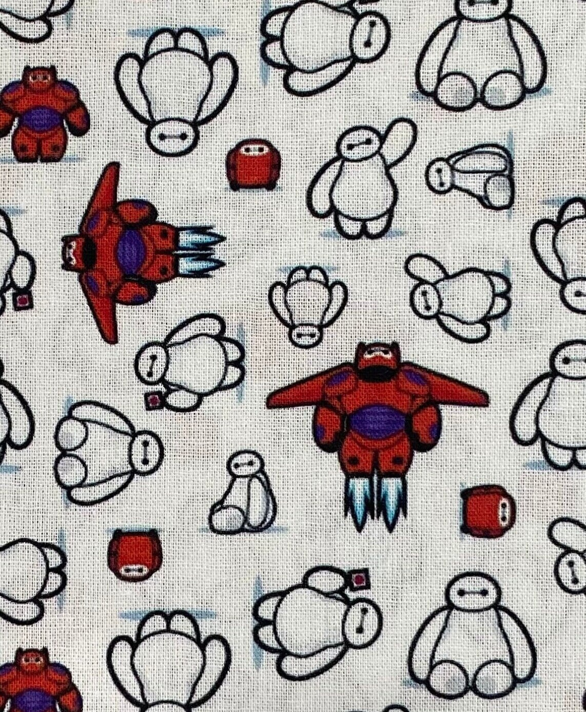 Disney Big Hero Six Fabric 100% Cotton Fabric Fat Quarter Tumbler Cut ...