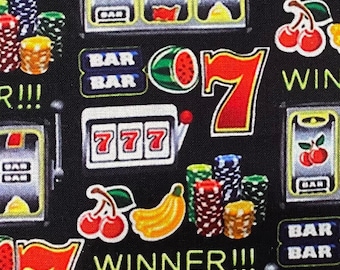 Slot Machine Fabric Dean's Slot Machines Coins by Midcoast Miscellany ...