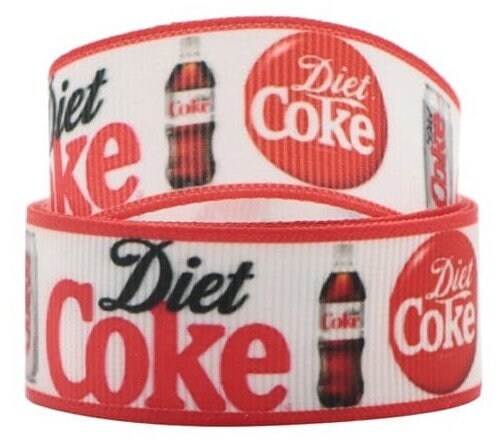 Diet Coke Ribbon 1, 1.5 and 2 High Quality Grosgrain Ribbon by the Yard ...