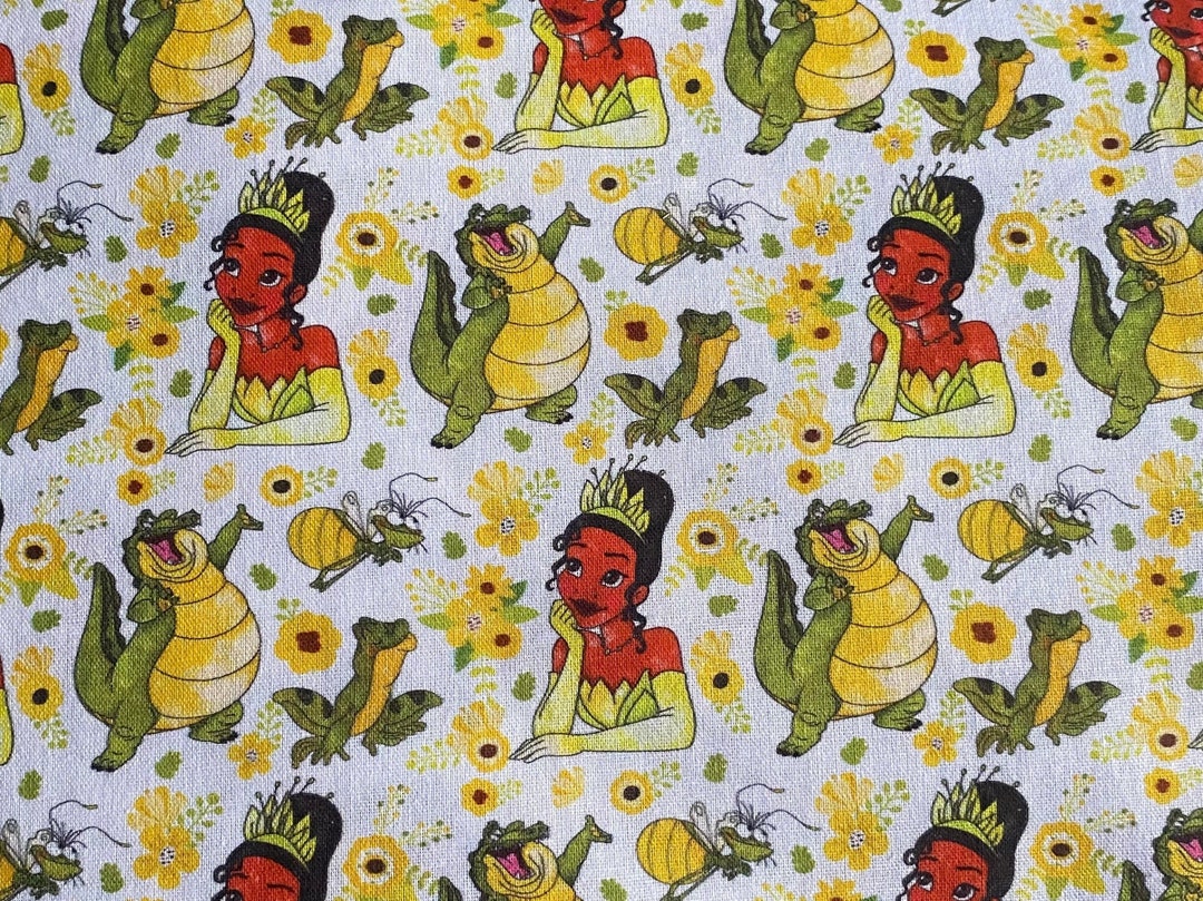 Disney Princess Tiana Fabric 100% Cotton Fabric Fat Quarter Tumbler Cut ...
