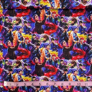 BTS Collage Fabric 100% Cotton Fabric Fat Quarter Tumbler Cut Bangtan ...