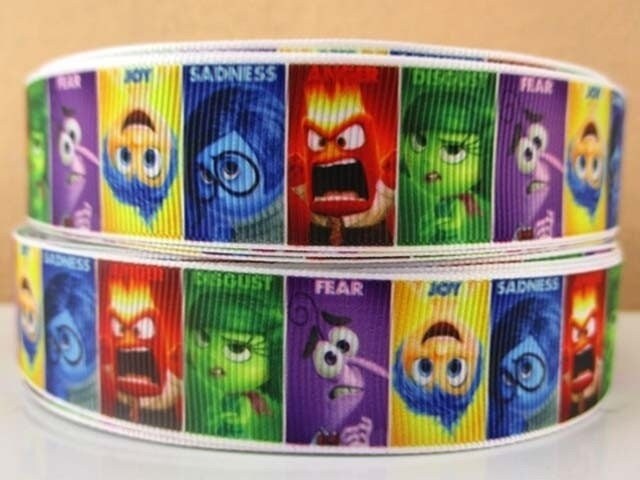 Disney's Inside Out Ribbon 1 High Quality Grosgrain Ribbon by the Yard ...