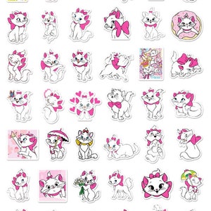 Disney Marie Aristocats Stickers Water Resistant Stickers - Etsy